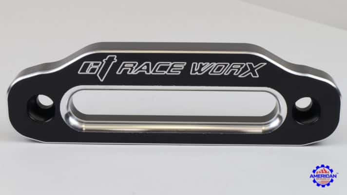 Solid Double Milled UTV Winch Fairlead, Black Or Raw Finish