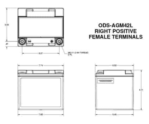ODYSSEY PC925 Extreme Series Battery, UTV Battery