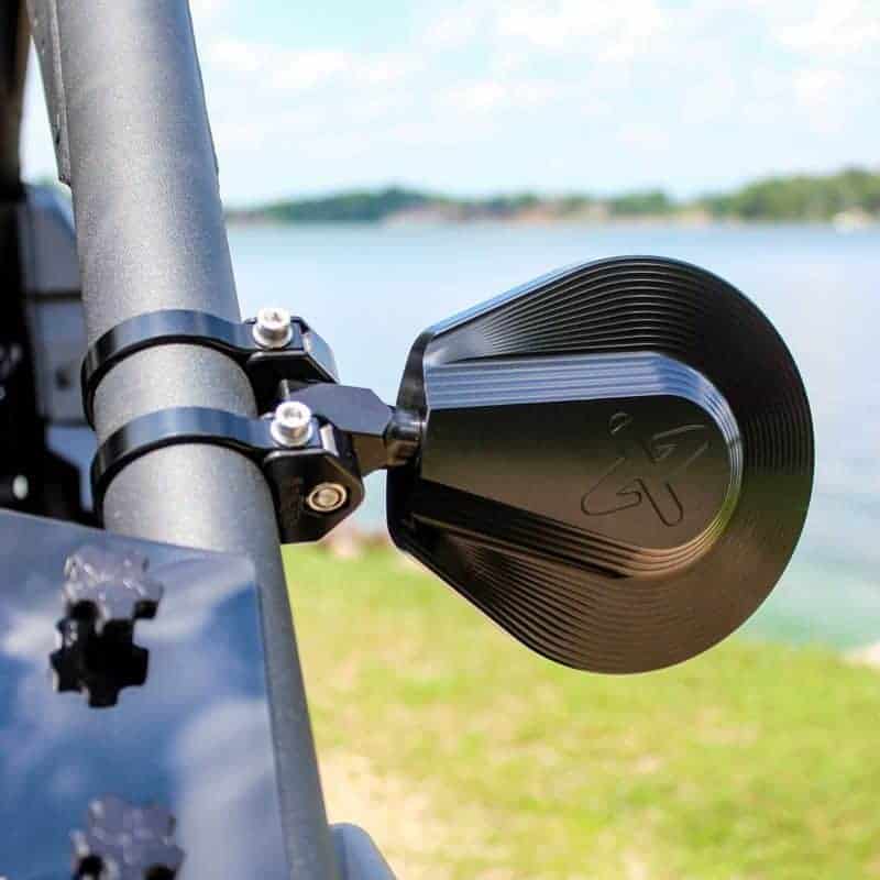 Solid Billet UTV Side View Mirrors, Seeing Large