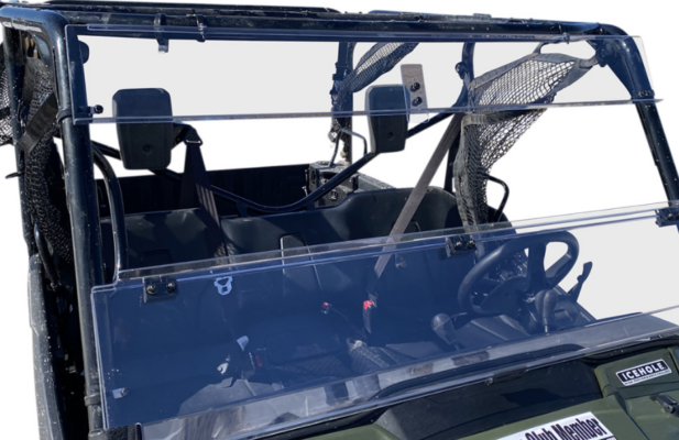 Honda Pioneer 1000 Folding Windshield, Full Poly Protection