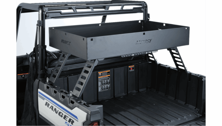 Solid Steel UTV Rear Bed Storage Rack, Universal Mounting