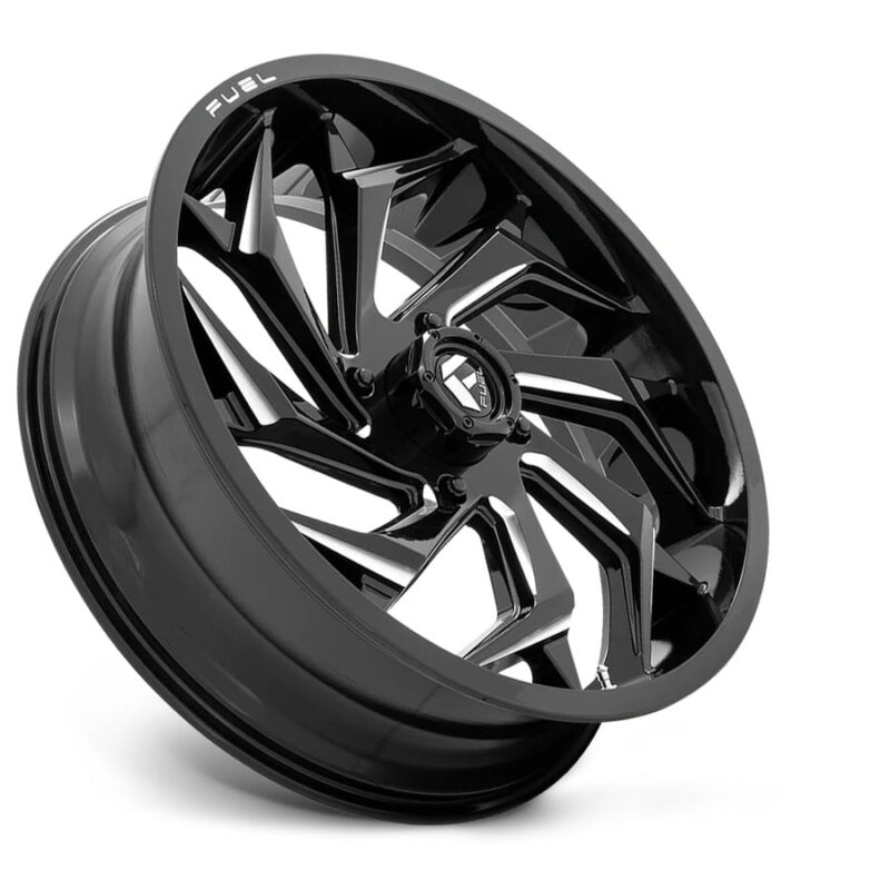Custom Fuel Reaction Rims, Two Tone Milled Black