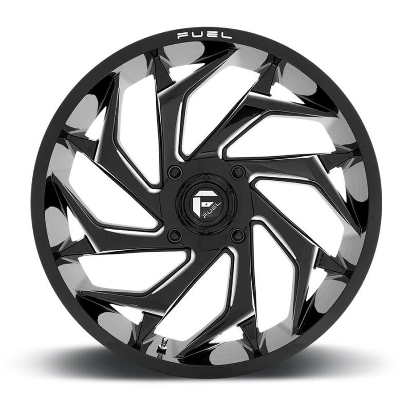 Custom Fuel Reaction Rims, Two Tone Milled Black