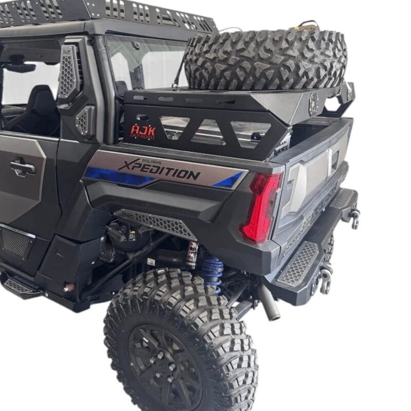 Custom Polaris Xpedition XP Spare Tire Rack, Storage